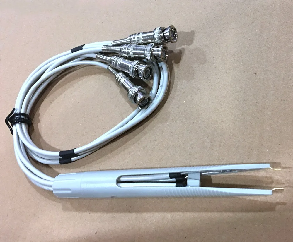 NEW 1 Set Kelvin Clip IC SMD Test Clip Probe for LCR Meter with 4 BNC ...