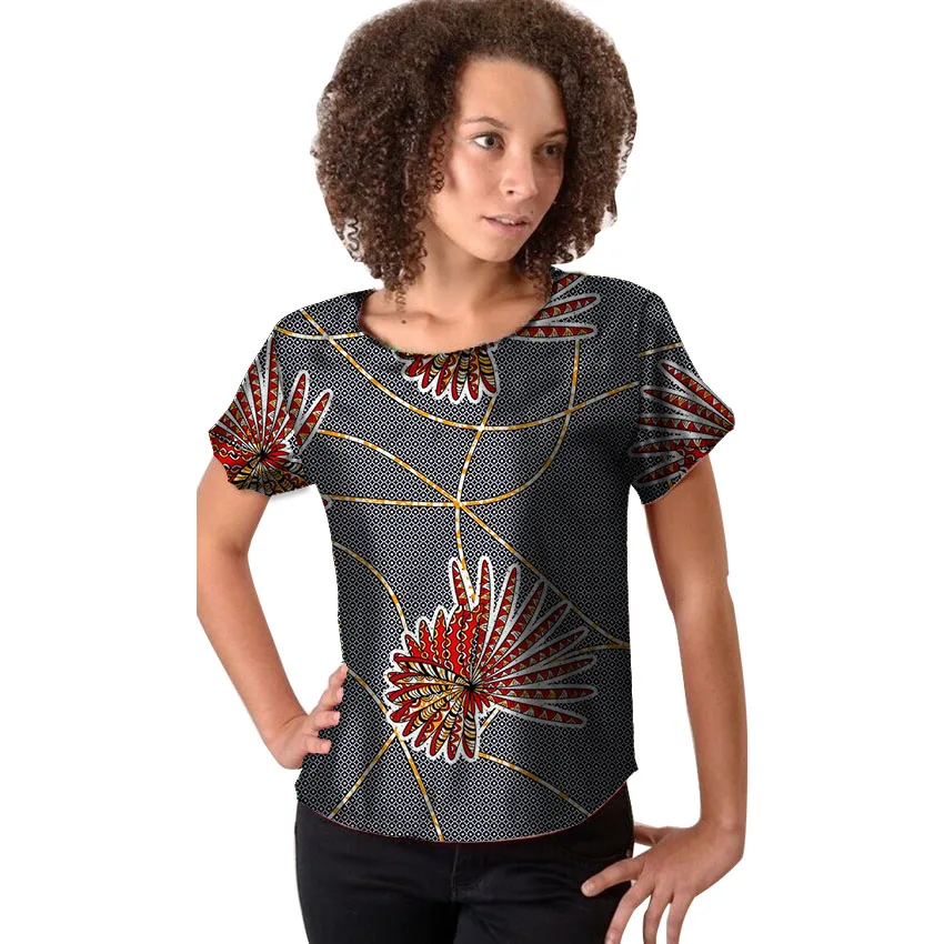 Fashion Women Tees African Print Tops Dashiki Clothes African Festive ...