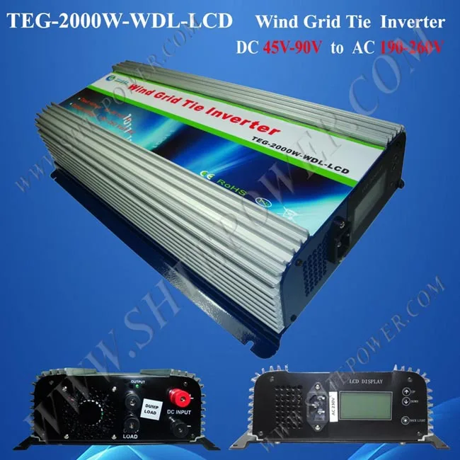 tie grid inverter 2000w stackable power inverter 2kw wind grid tie ...