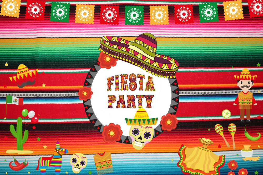 Photo Booth Backdrop Fiesta Party Backdrop Mexican Fiesta Theme ...