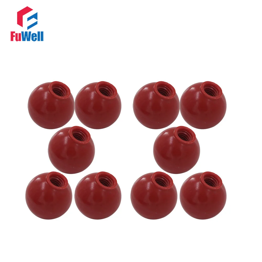 10-st-cke-M6-x-25mm-Ball-Knob-6mm-Gewinde-25mm-Ball-Durchmesser-Bakelit ...