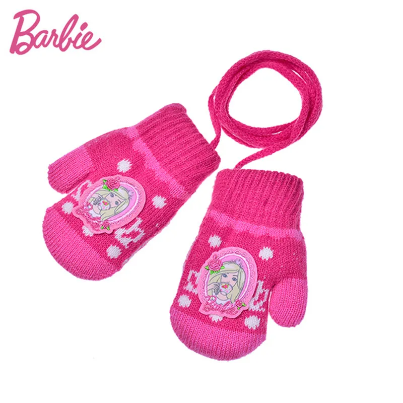 Barbie Lovely Girl Glove Winter Warm Princess Cute Cartoon Children ...