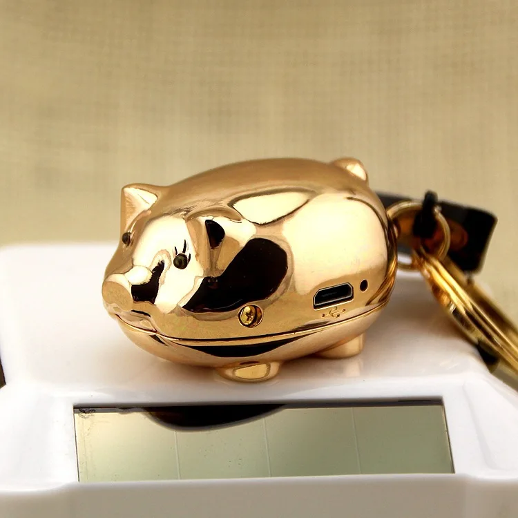 Pig Shape Metal USB Rechargeable Windproof Cigarettes Lighter Creative ...