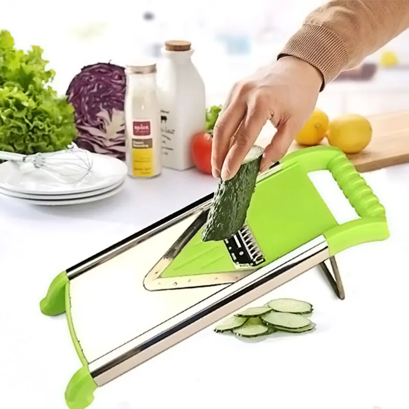New Design V Shape Green Mandolin Fruit Vegetable Tools Manual Julienne ...