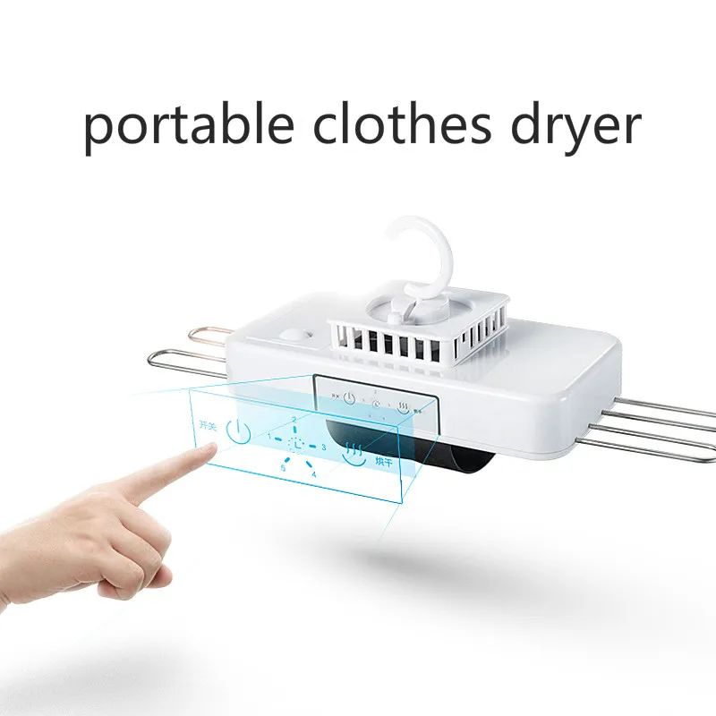 Portable Mini Clothes Dryer Machine with Hanger Rack Quick Dry Business ...