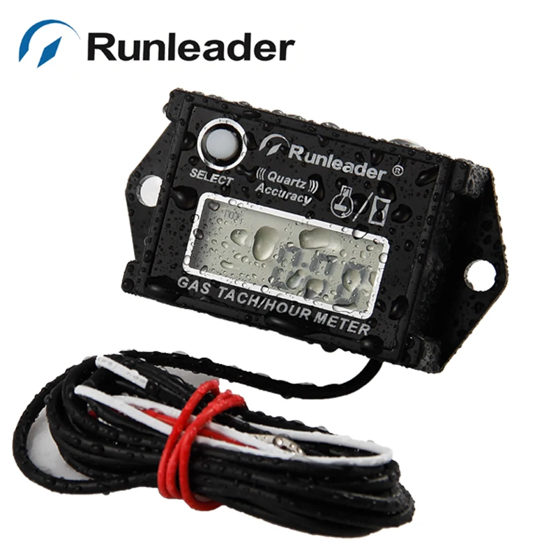 Resettable tach hour meter RPM meter for gasoline motorcycle ATV ...