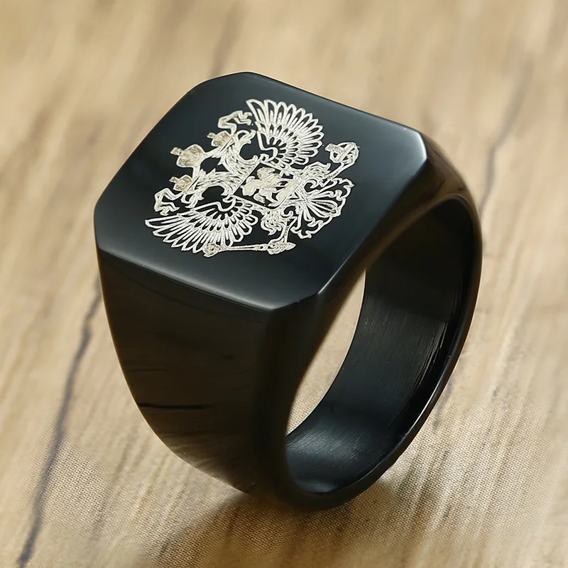 Exclusive Eagle Ring With A Coat Of Arms Of The Russian Men's Rings Us ...