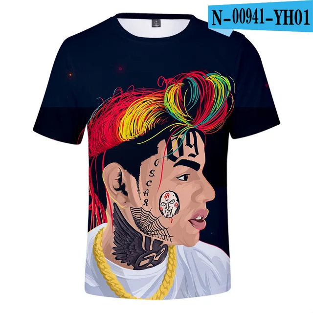 Hip Hop Rapper 69 6ix9ine Tekashi69 3D Printed T-Shirt Women Men Summer ...