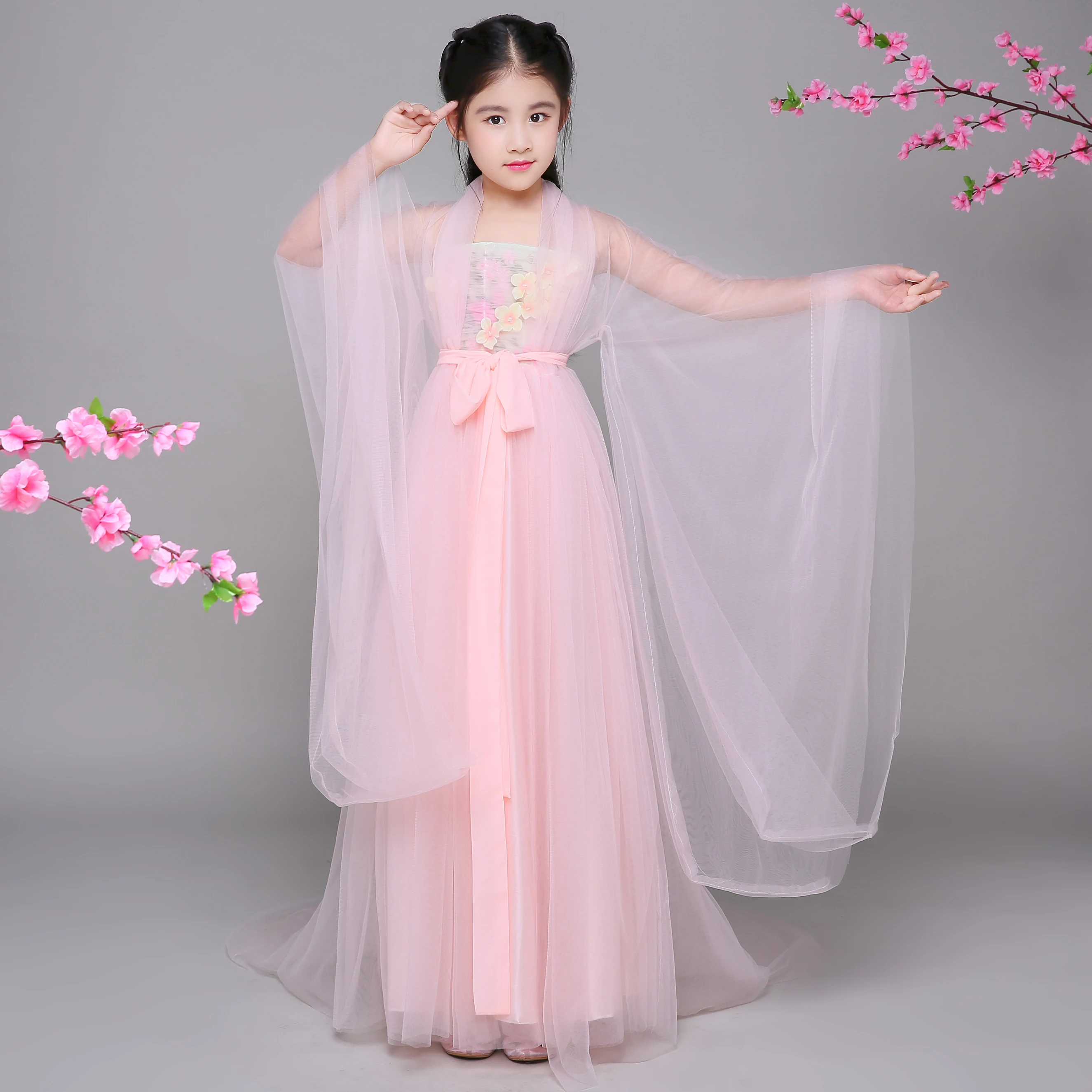 New Design Children Chinese Hanfu Princess Ancient Costume Chinese Folk ...