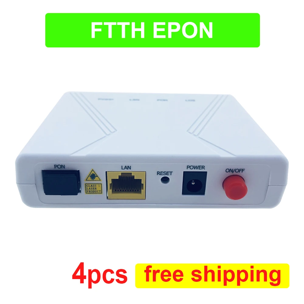 Free shipping 4PCS 1G1 port onu epon 1.25G EPON ONU FTTH ethernet ...