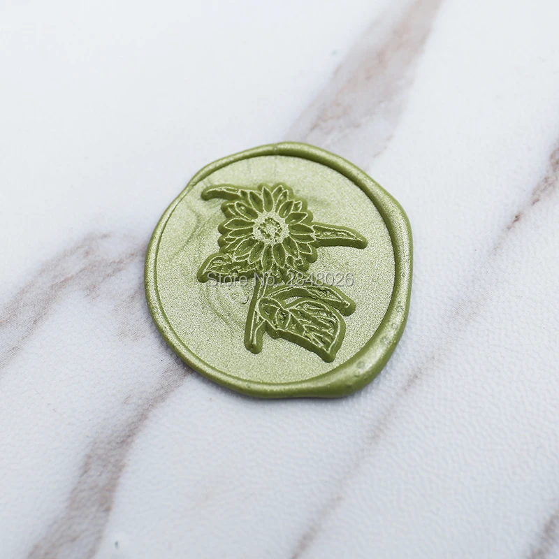 Sello de cera de girasoles, sello de boda, sello de cera de fiesta, sellos de invitación ...