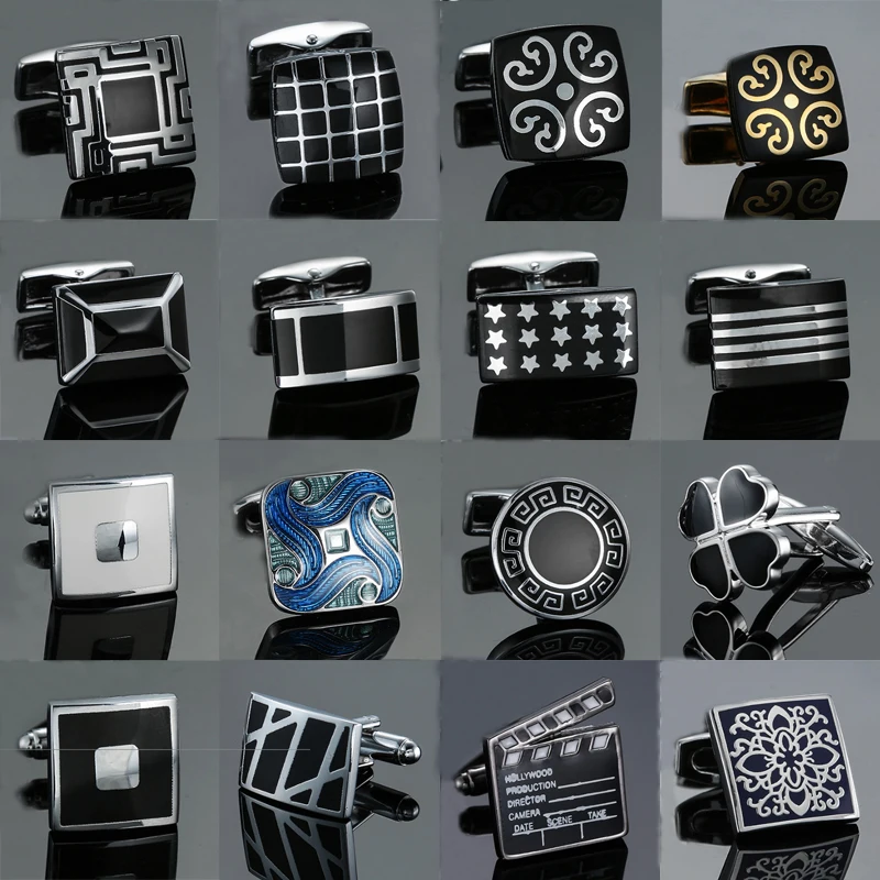แฟชั่นผู้ชาย Cufflinks สแตนเลส Cufflinks ธุรกิจสำหรับสุภาพบุรุษปั๊ม ...