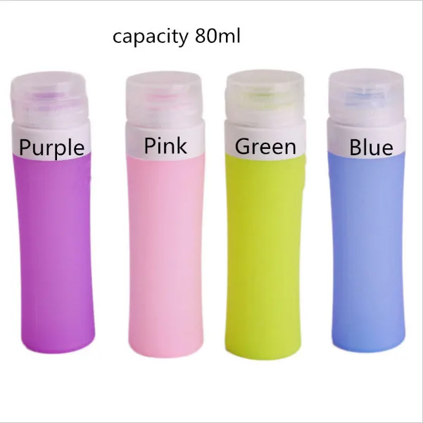 80 ml 여행자 포장 로션 포인트 샴푸 컨테이너 프레스 병 휴대용 실리콘 리필 용 병 인쇄용 사용자 정의 로고|silicone refillable bottles ...