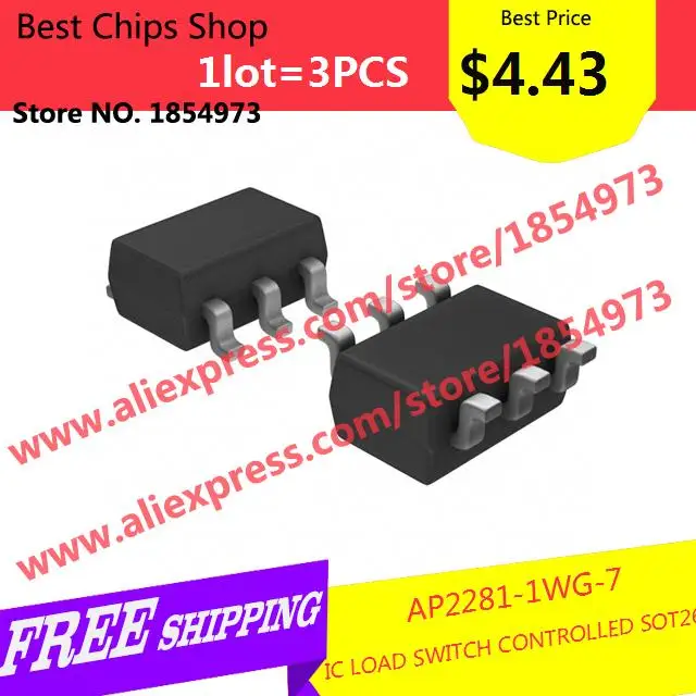 送料無料3 ピース = 4.43 ドル diy キット AP2281 1WG 7 ic負荷スイッチ制御SOT26 2281 AP2281 ...