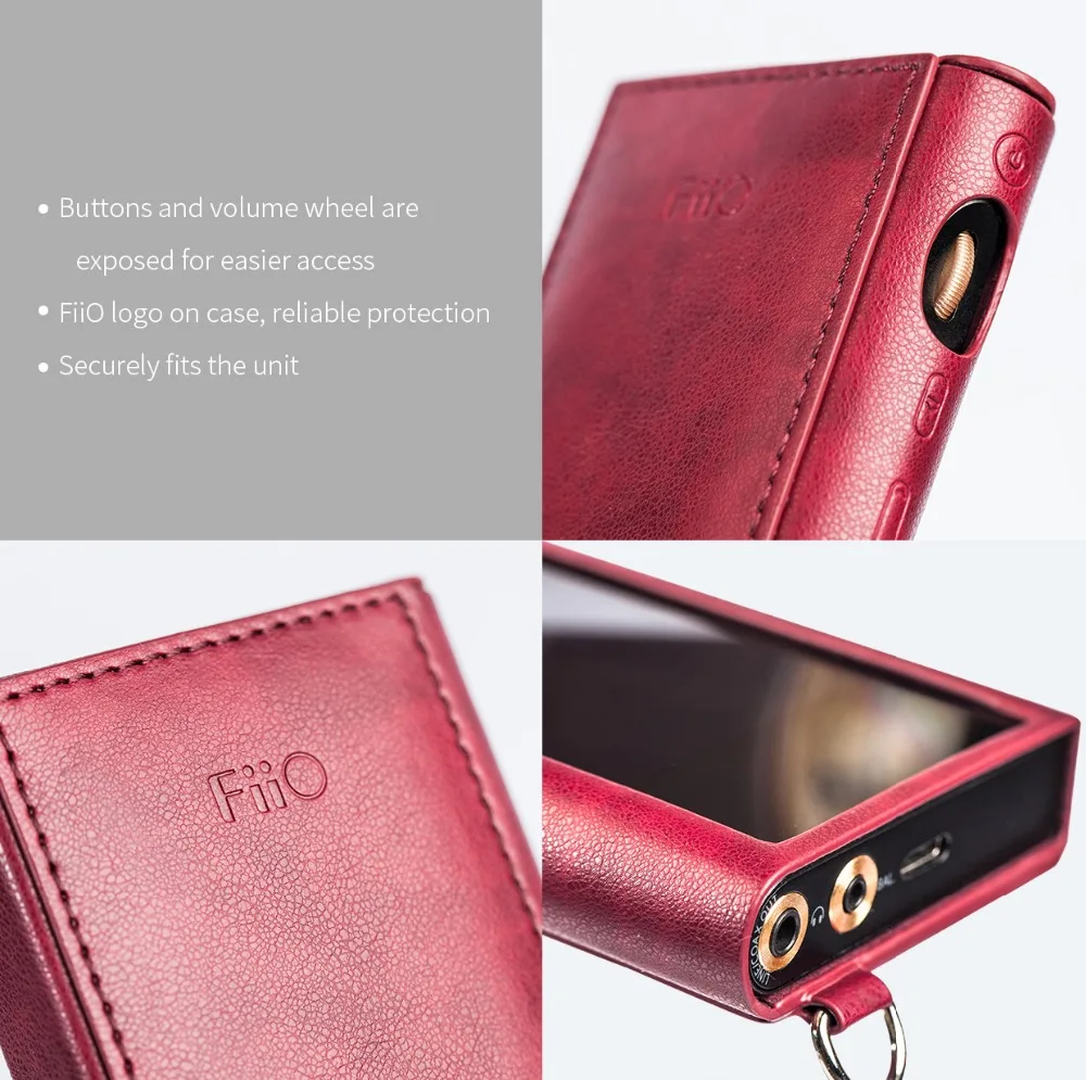 FiiO SK-M9 leather case for HIFI Music player M9 red color - buy at the ...