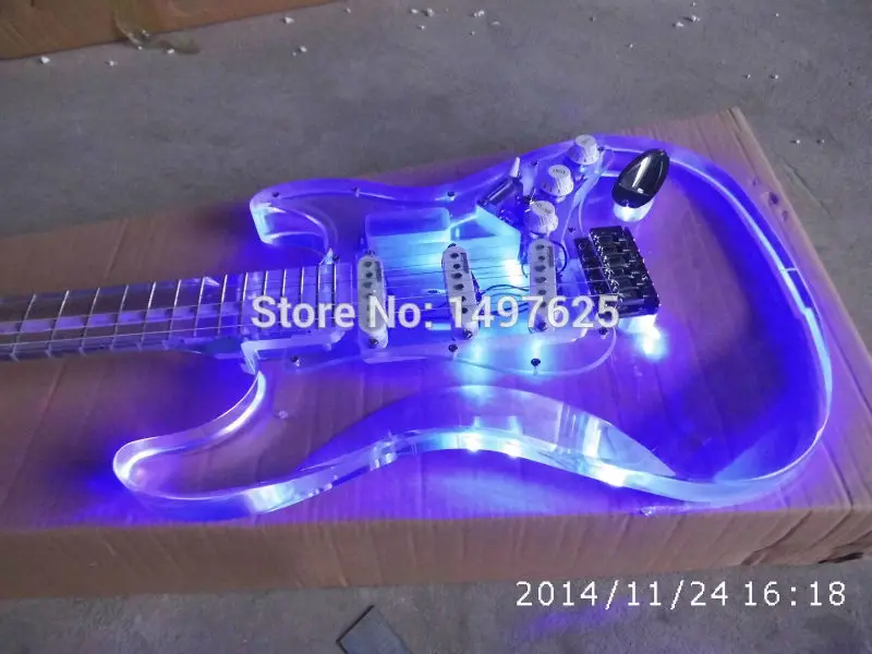 Electric guitar new Acrylic body and neck guitarra/fen st electric ...