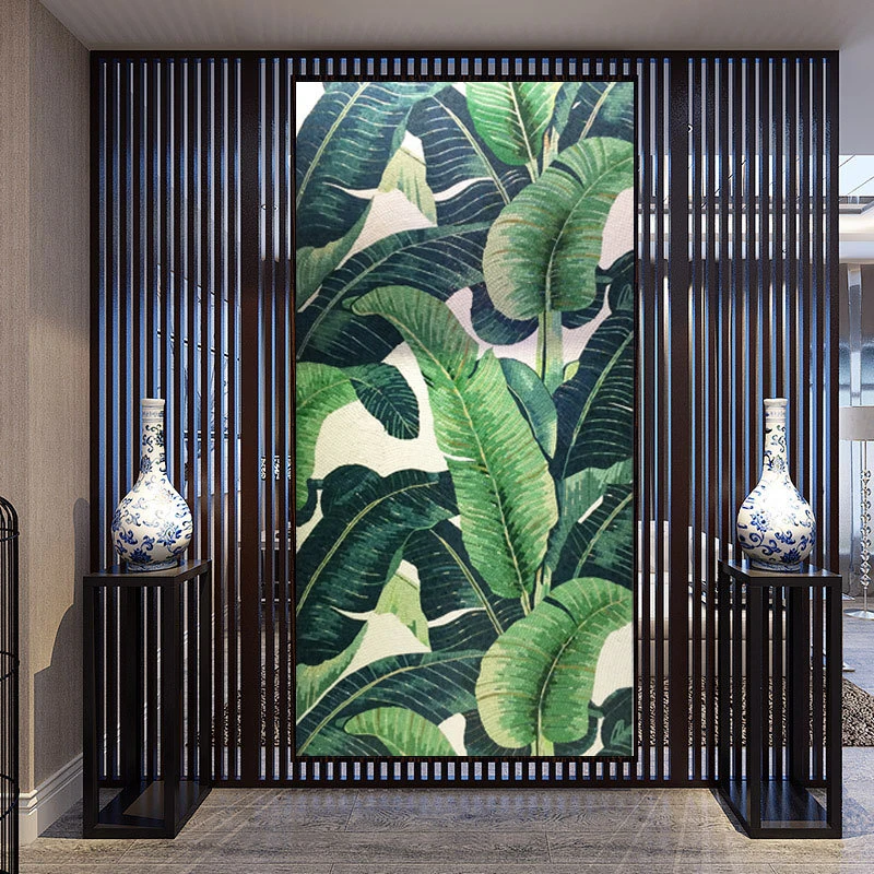 Ins Style Tropical Jungle Banana Large Leaf Hand-cut Mural Mosaic Wall ...