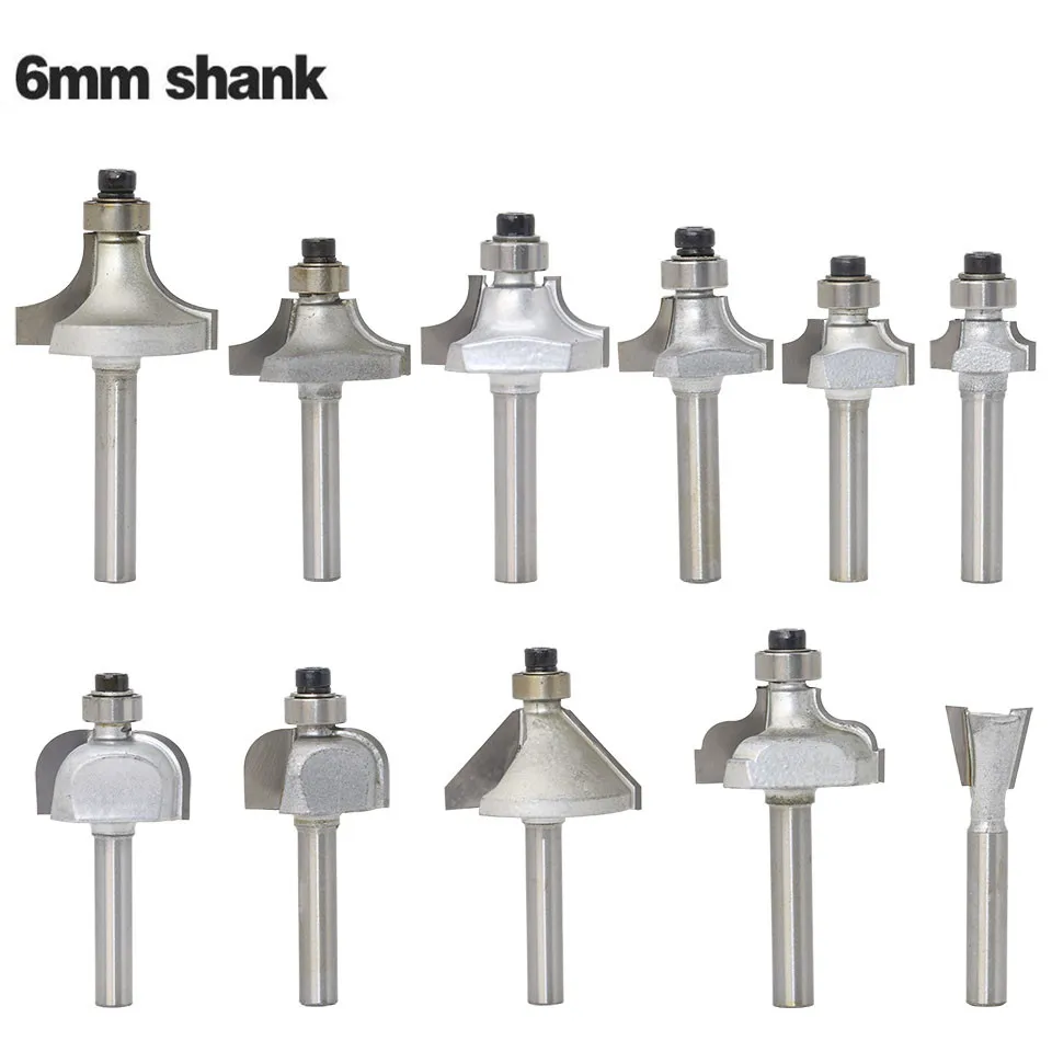 1pc 6mm Shank Corner Rounding Over Wood Router Bit With BearingTungsten ...
