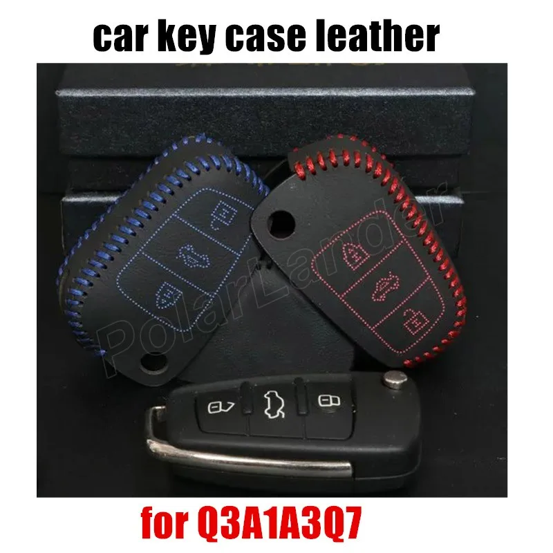 Only Red fit for AUDI Q3A1A3Q7 car key covers DIY hand sewing car key ...