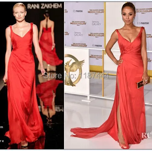 Meta-Golding-red-sexy-prom-dress-at-The-Hunger-Games-LA-Premiere ...