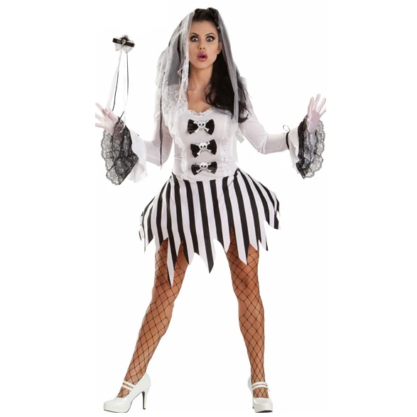 UTMEON Halloween Cosplay Bride Costumes Dress Witches Vampire Zombie ...