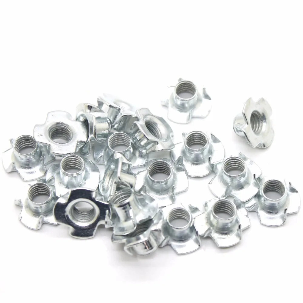 1Pcs M3/M4/M5/M6/M8/M0/M12 Four Pronged Tee Nuts Captive Blind Inserts ...