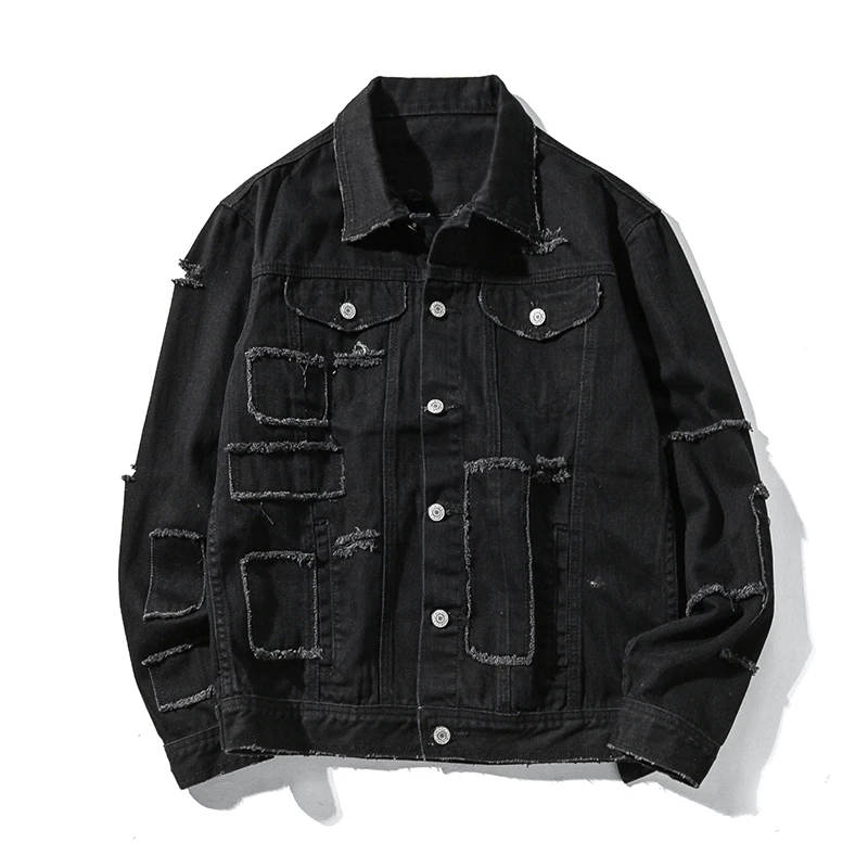 Patchwork Ripped Men Women Denim Jackets 2018 Printed Distressed ...