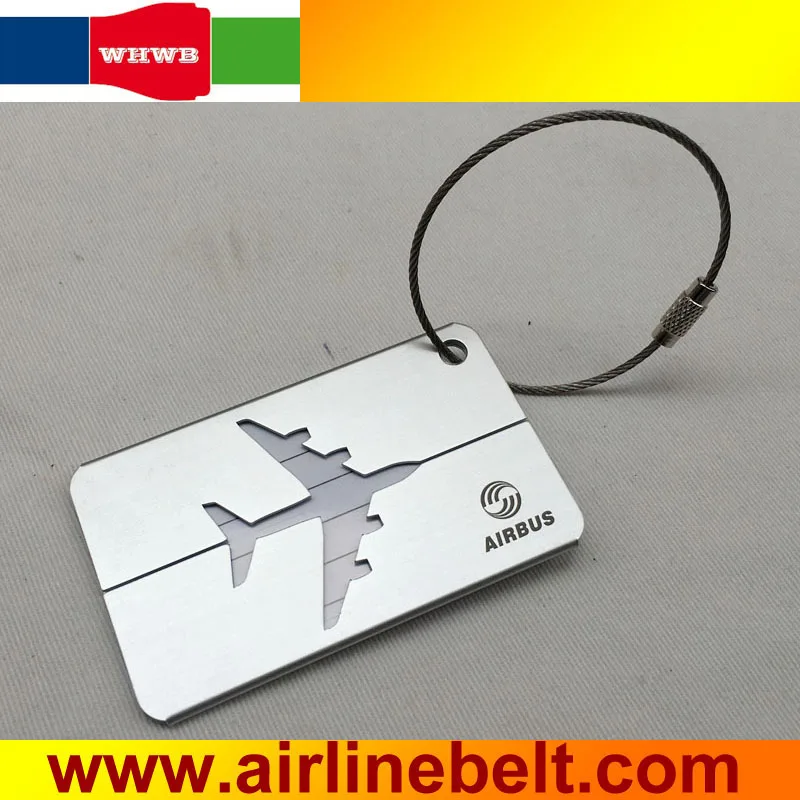 Perfect Airbus/Boeing airline airplane luggage tags silver aircraft ...