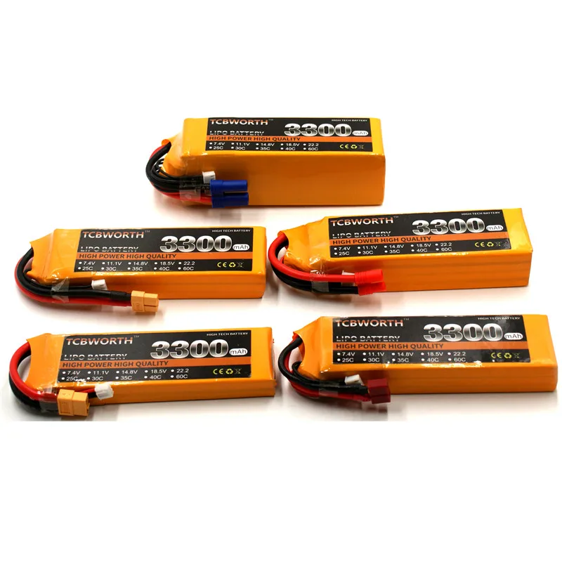 TCBWORTH RC Helicopter LiPo Battery 6S 22.2V 3300mAh 60C For RC Airplane Quadrotor Drone Car ...