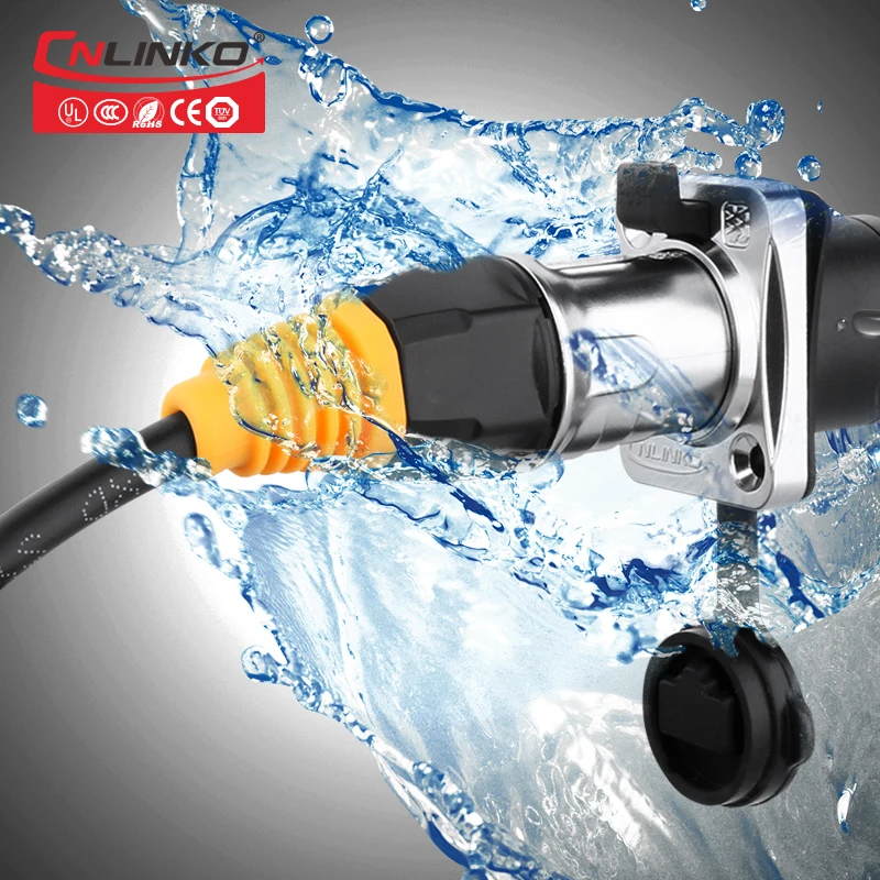 Outdoor 8 Pin RJ45 Industrial Ethernet Connector Waterproof IP67 Car ...