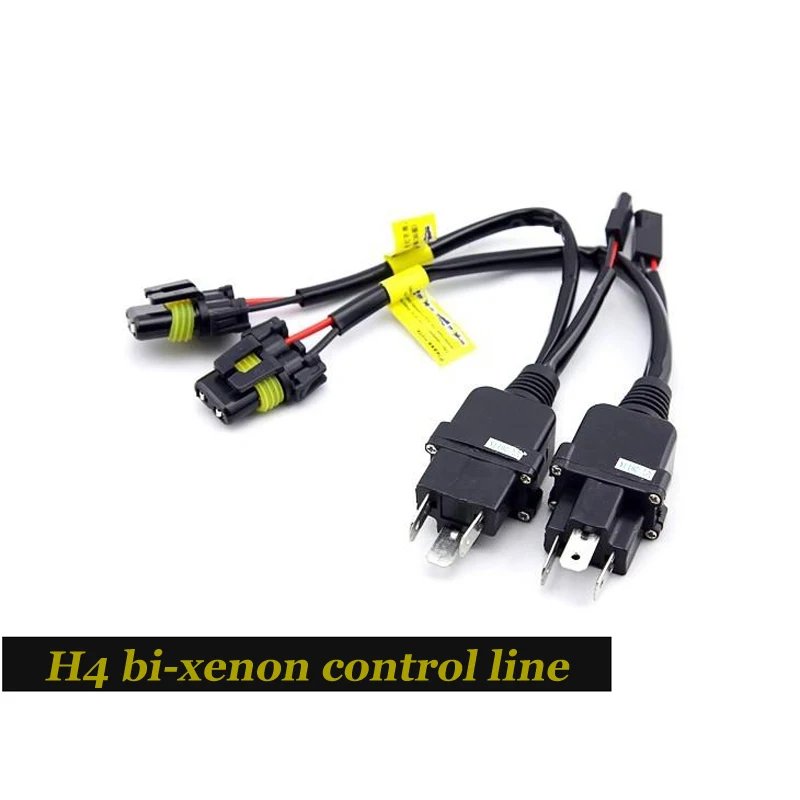 2x H4 Bi-xenon High And Low Control Line Harness Controller Wires ...