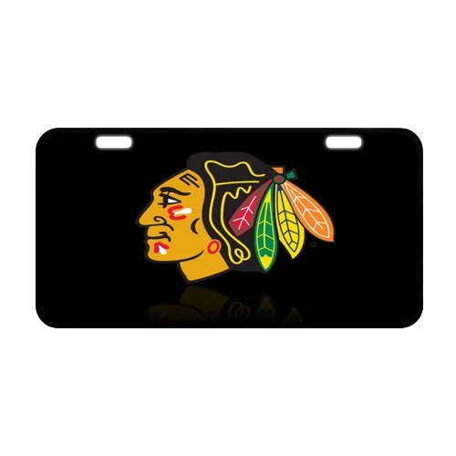 Chicago Blackhawks logo Metal Car License Plate Design Custom Car Tag ...