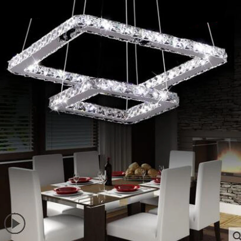 Двухуровневая большая люстра для гостиной, современная хрустальная ...