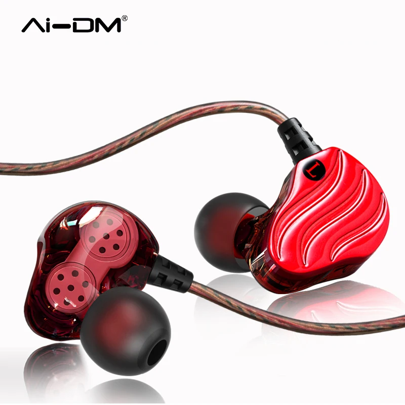 Aidm Dual Dynamic Driver Earphones Headphones Bass With Mic Noise ...