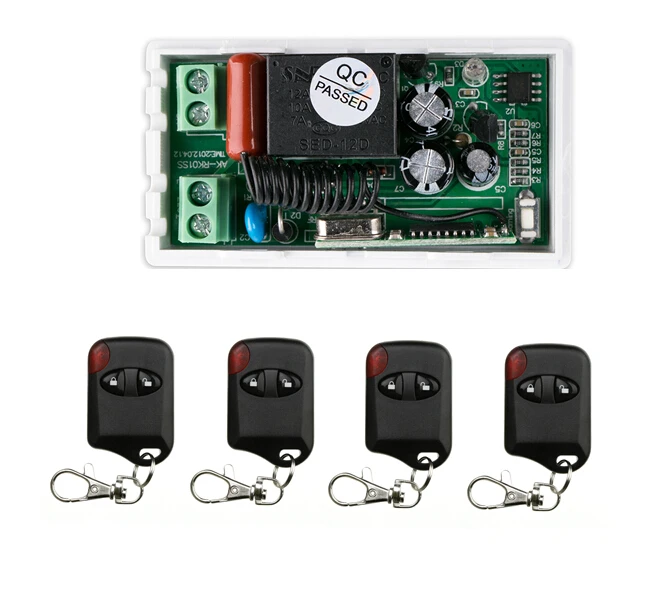 220 V 1 Ch Rf Wireless Remote Control Switch 1 Receiver+4 Transmitter ...