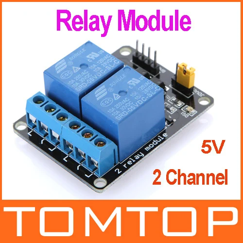 New 2 Channel 5V Active Low Relay Module Board for Arduino PIC AVR MCU ...