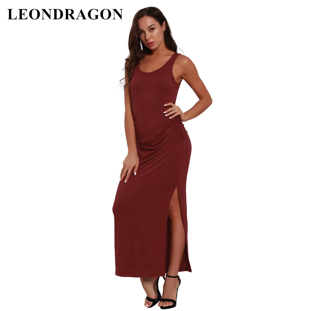 Side Split OPen Women Princess Ladies Sexy Sheath Maxi Dresses Night ...