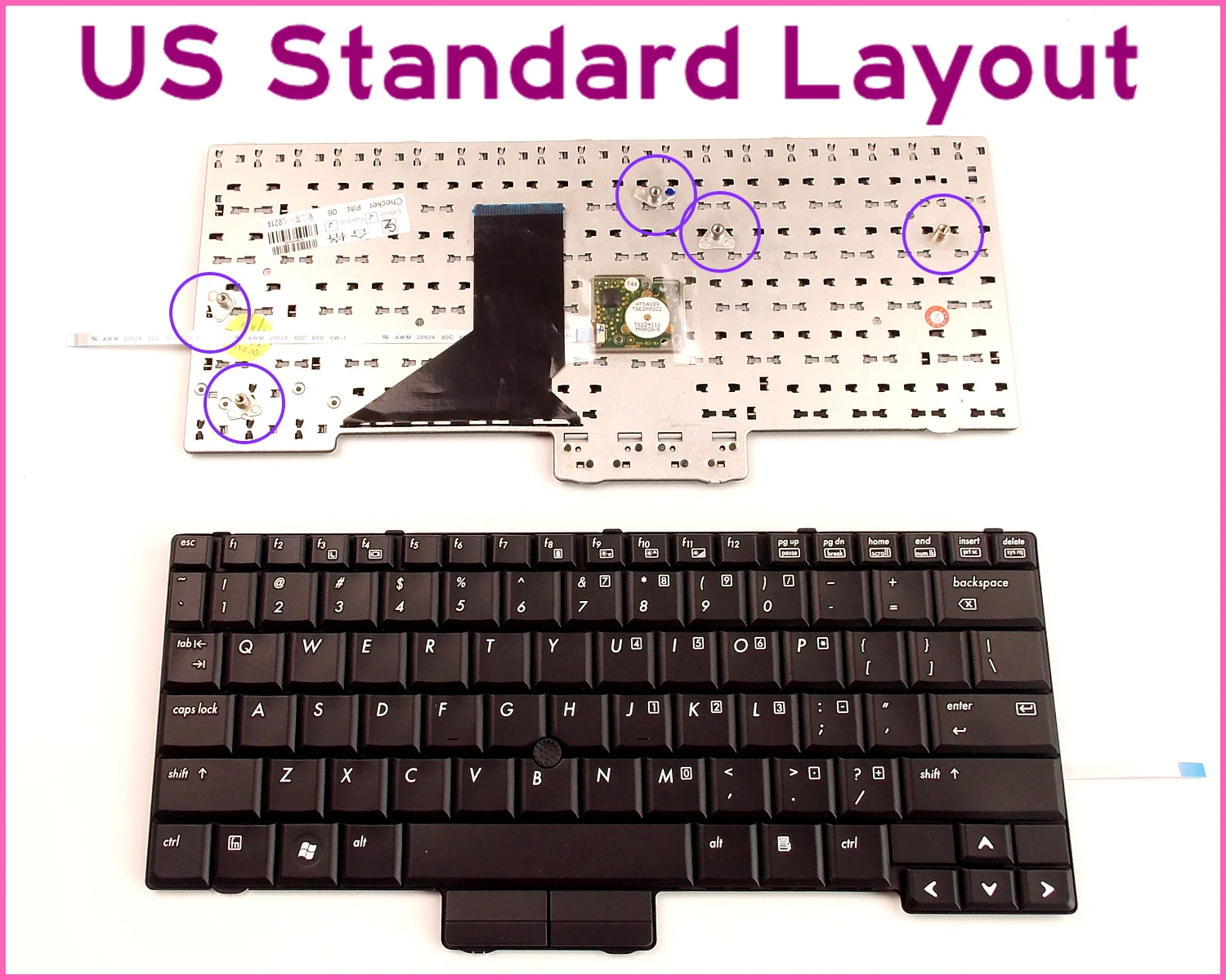 New US English Layout Keyboard for HP/Compaq 2510 2510P 2530 2530P ...