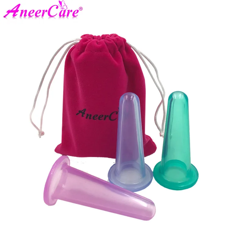 3pcs Ventouse Massage Suction Cup Vacuum Cupping Vacuum Jar Facial