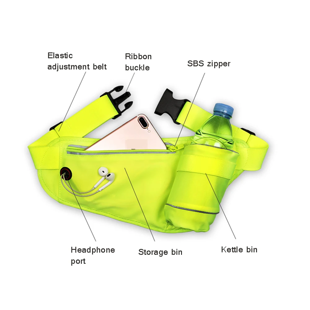 6 inch Lycra Kettle Pockets Outdoor Sports Bag Fitness Running Pockets ...