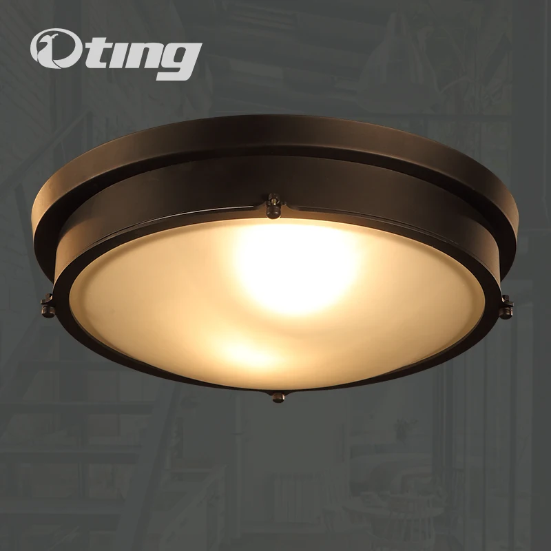 Loft Style American Vintage Glass Circle LED Diner Lighting Console ...