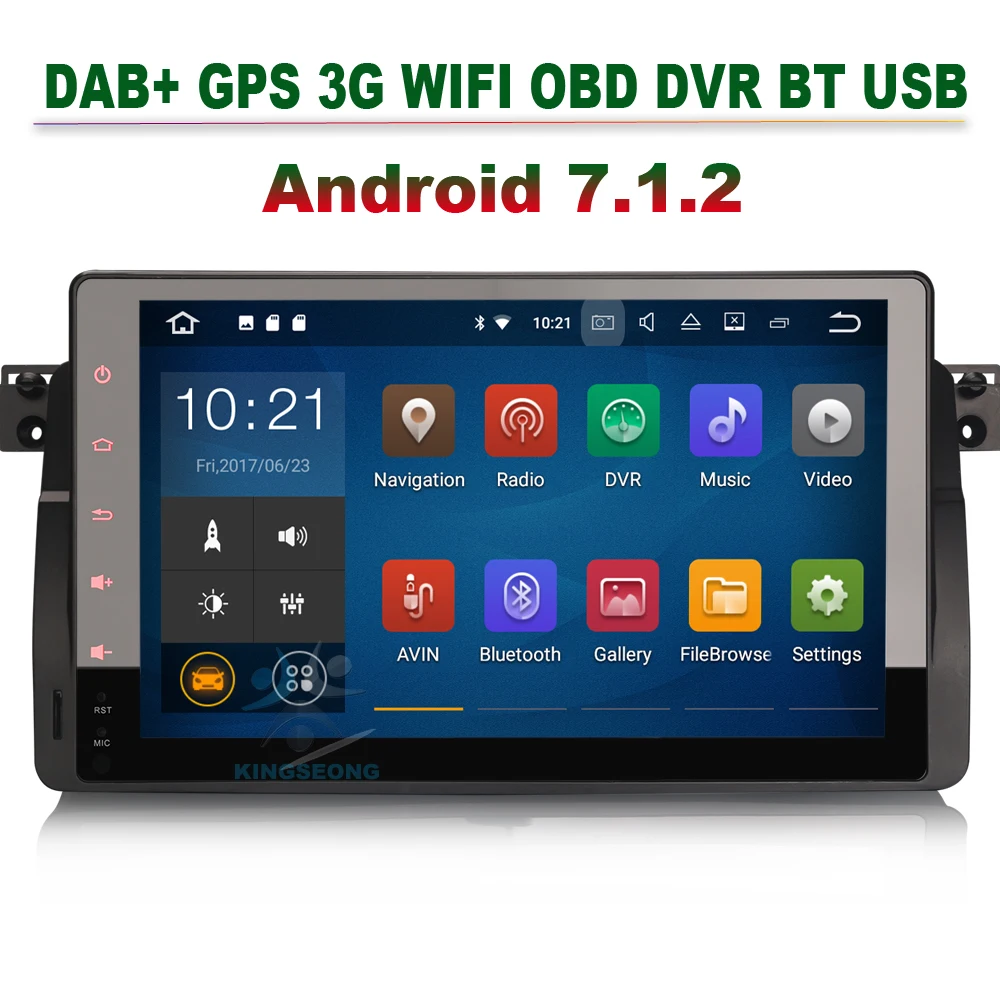 Android 7.1.2 Car cd player for BMW 3er E46 M3 OBD 3G Car Radio DVR ...