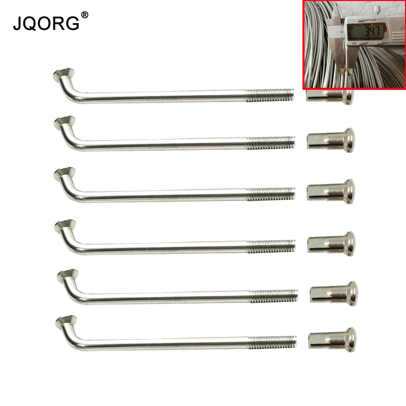 JQORG Motorcycle Spokes Diameter 3.5mm Material 304 Stainless Steel ...