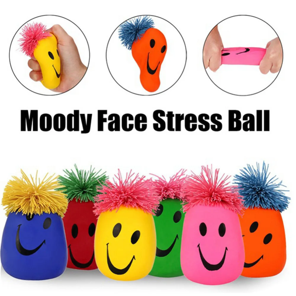 Cute Funny Squishy Slow Rising Smiley Stress Ball Emoji Moody Faces ...