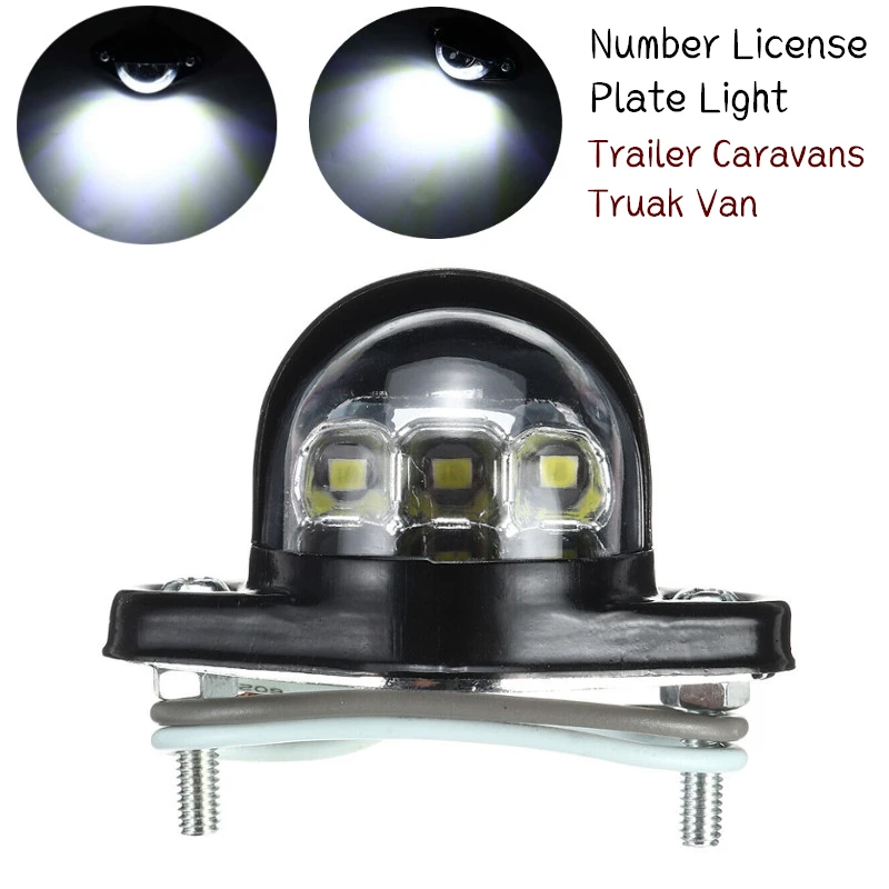 Universal Number Plate License Lamp Light 6 Led 12v / 24v For Trailer ...