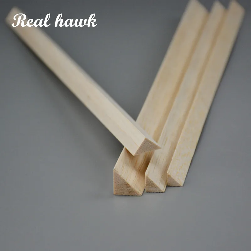 300mm long 3x3/4x4/5x5/6x6/8x8mm Balsa Triangular Wood Sticks Strips ...