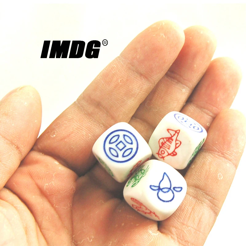 6pcs-pack-Carving-Fish-Shrimp-Crab-Dice-White-Round-Corner-High-Quality ...