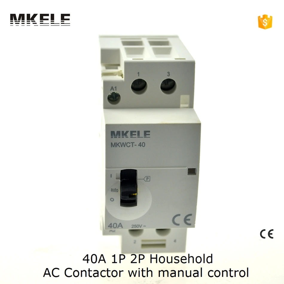 40A 2P Household AC Contactor 2NO Manually Switch 2 pole Normally Open ...
