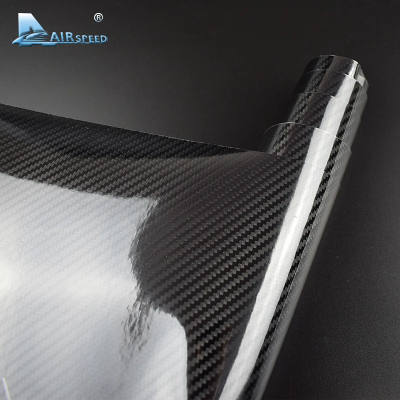 Airspeed 200mmX1520mm 5D Carbon Fiber Vinyl Film Glossy Car Warp Roll ...
