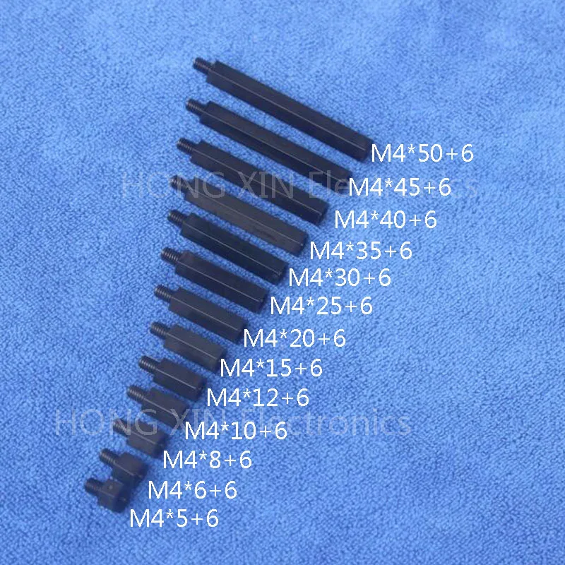 M4 x 5/6/8/10/12/15/20/25/30/35/40/45/50 + 6 개 나일론 스탠드오프 스페이서 표준 M4 플라스틱 수 암|spacer m4|m4 ...